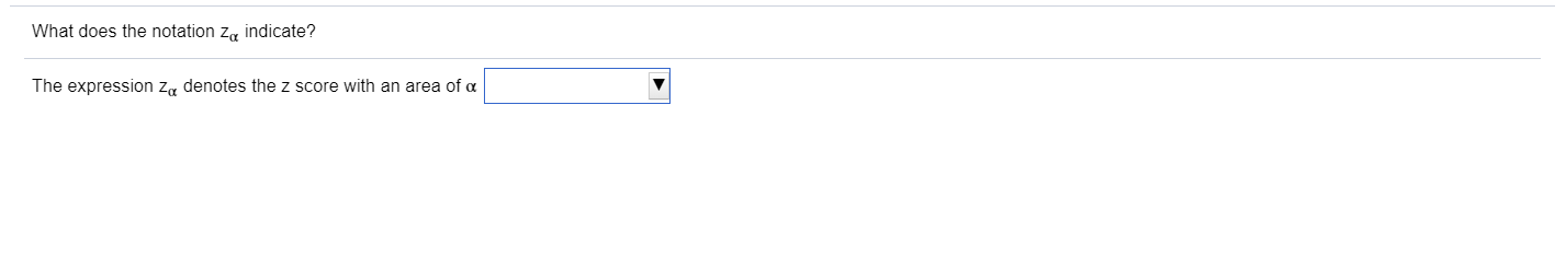 Solved What does the notation Za indicate? The expression Za | Chegg.com