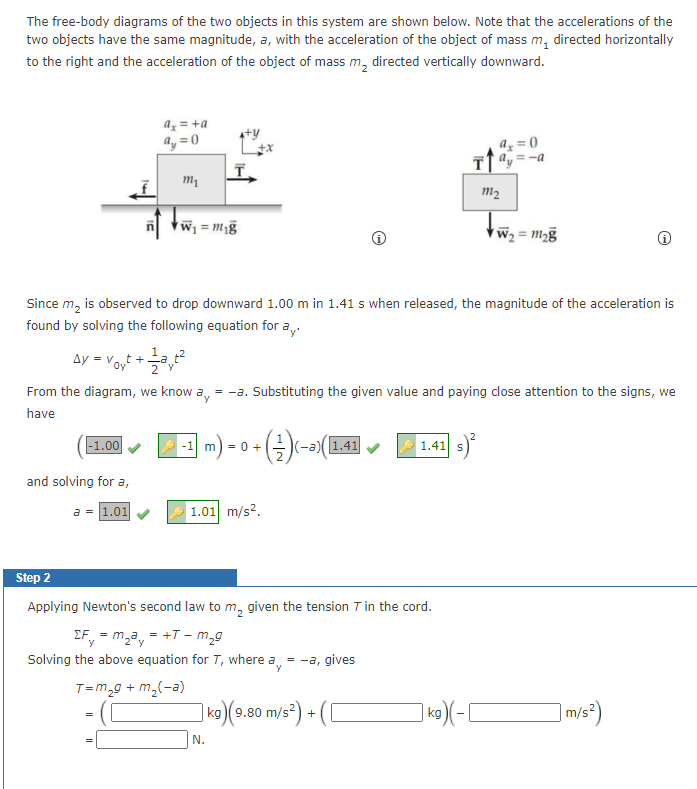 Solved The free-body diagrams of the two objects in this | Chegg.com