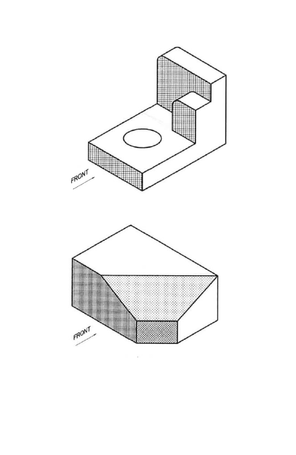 Solved . Create orthographic projections (front, top, right | Chegg.com