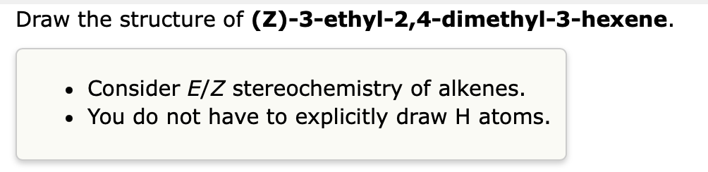 Solved - Consider E/Z stereochemistry of alkenes. - You do | Chegg.com