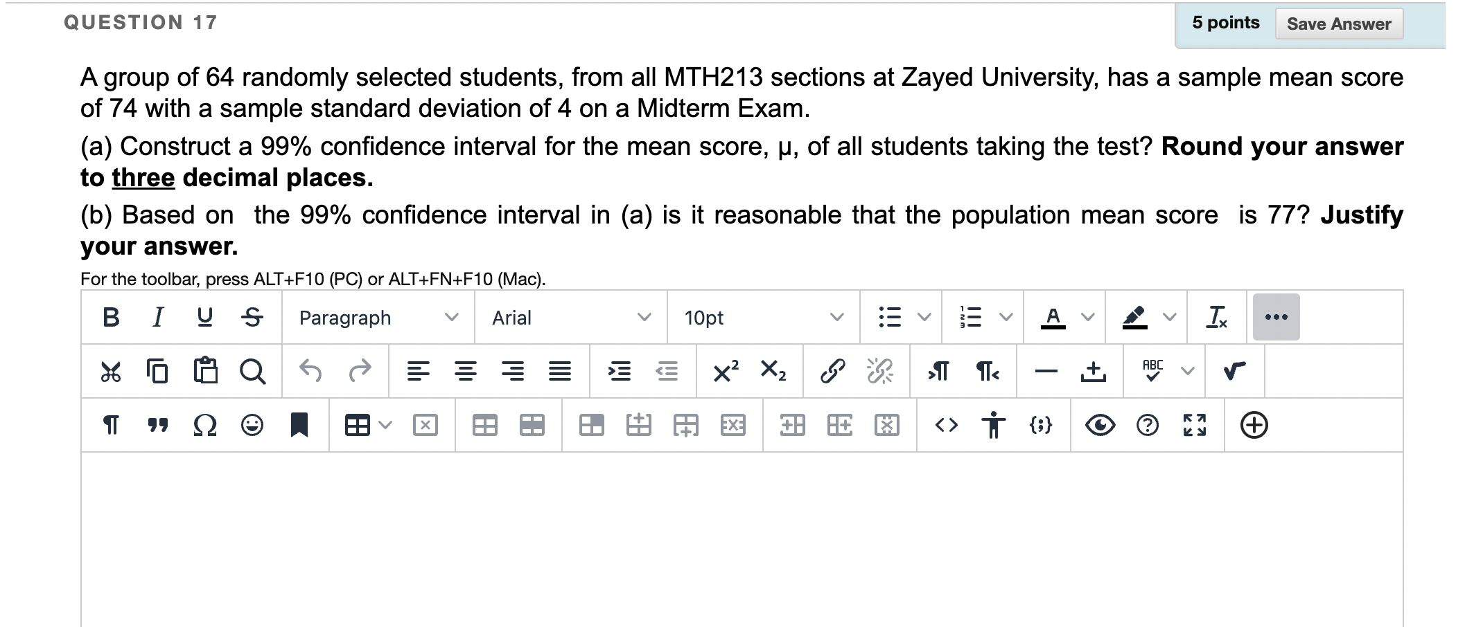 Solved A group of 64 randomly selected students, from all | Chegg.com