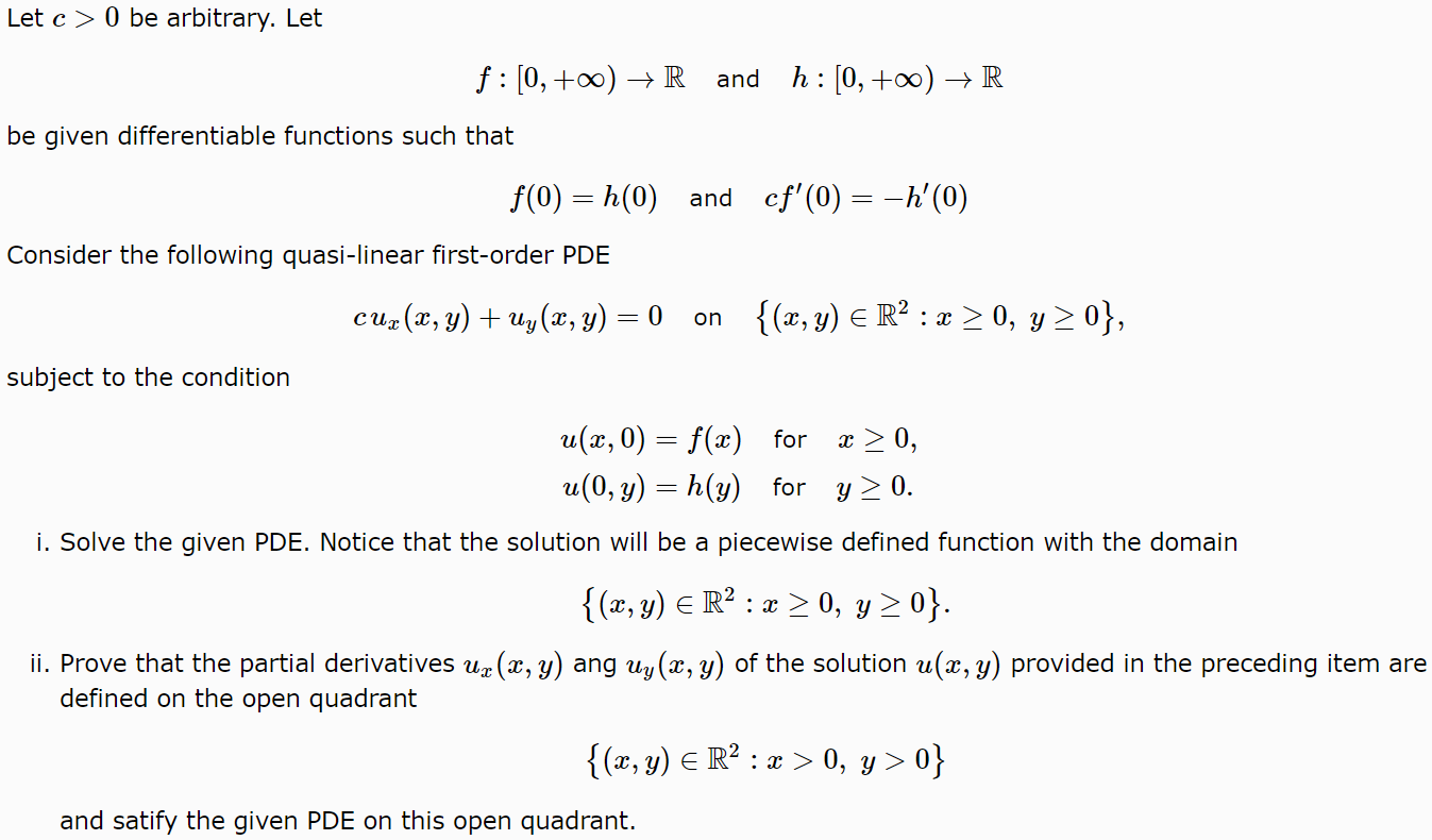 Solved Please consider giving details on solving the PDE and | Chegg.com