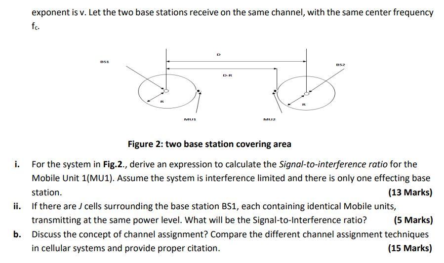 4. a. Consider two cells whose base stations (BS1 and | Chegg.com