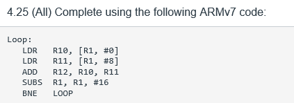 Solved 4.25 Consider the following loop. LOOP: LDUR X10. | Chegg.com