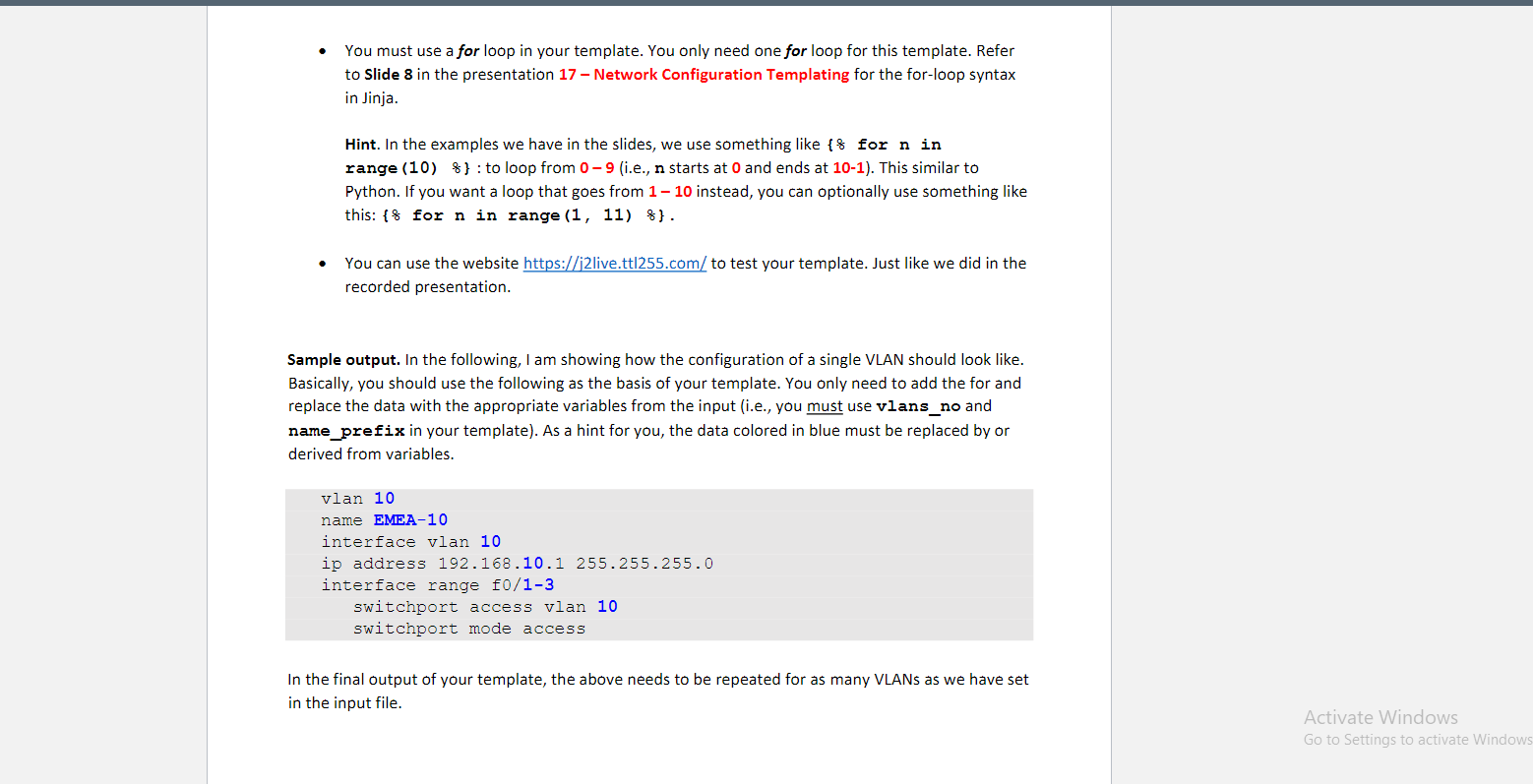 - The input of the template is very simple, and it | Chegg.com