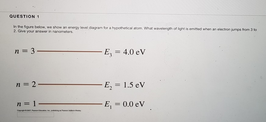 Solved QUESTION 1 In the figure below, we show an energy | Chegg.com