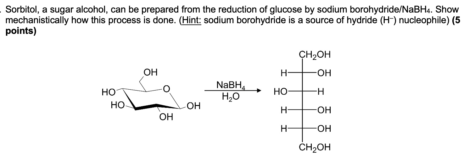 Solved Sorbitol, a sugar alcohol, can be prepared from the | Chegg.com