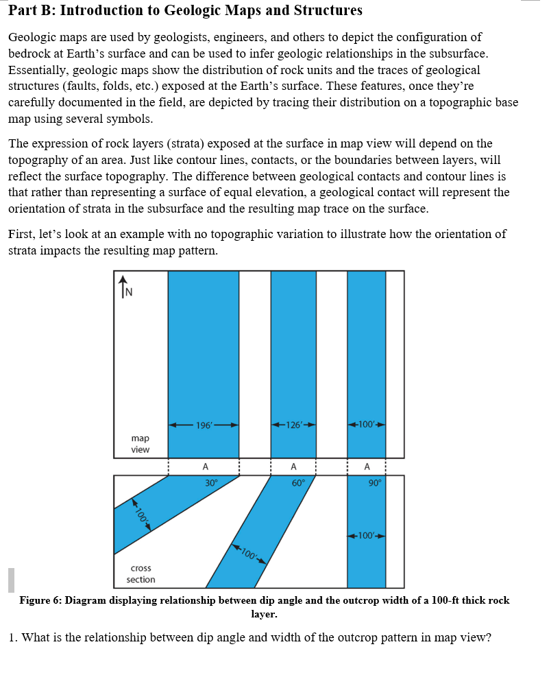 Solved Part B: Introduction to Geologic Maps and Structures | Chegg.com