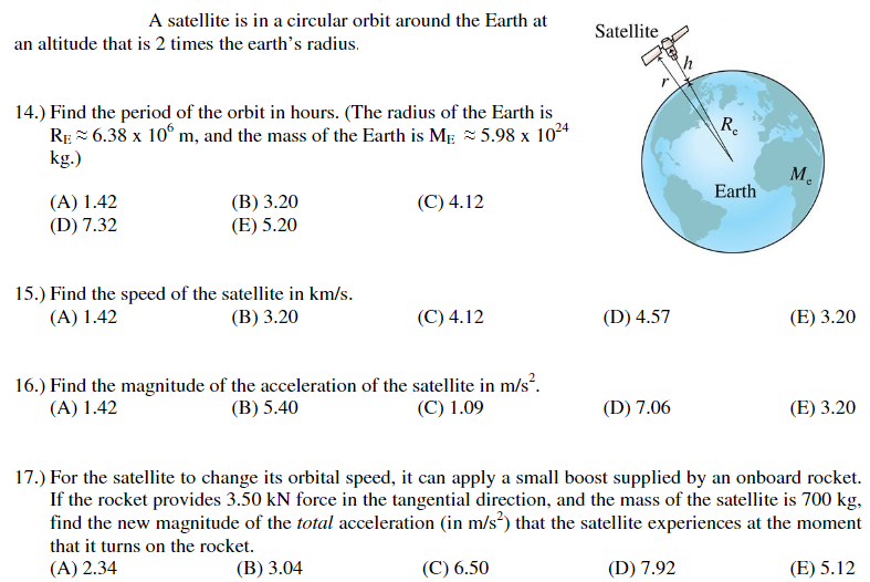 Solved A satellite is in a circular orbit around the Earth | Chegg.com