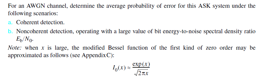 Solved 7.19 In the on-off keying version of an ASK system, | Chegg.com