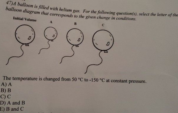 Solved balloon diagram that corresponds to the given change | Chegg.com