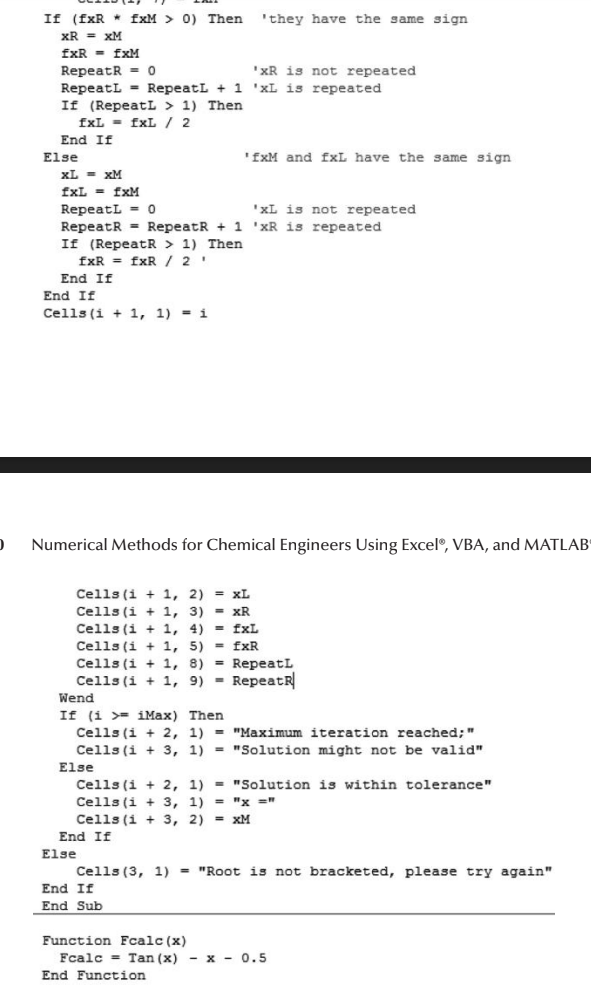 Solved Example Program 2.6: Modified False Position The | Chegg.com