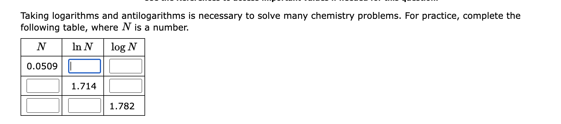 Solved Taking logarithms and antilogarithms is necessary to | Chegg.com