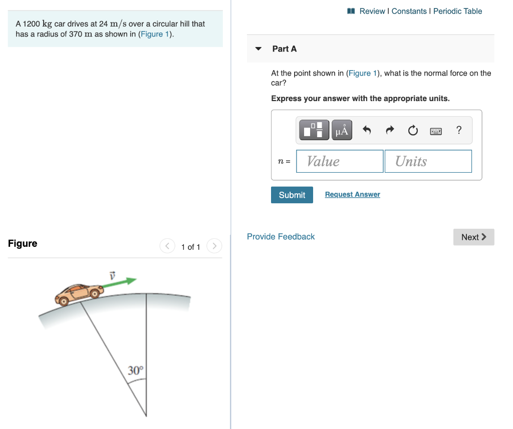 Solved Review | Constants Periodic Table A 1200 kg car | Chegg.com