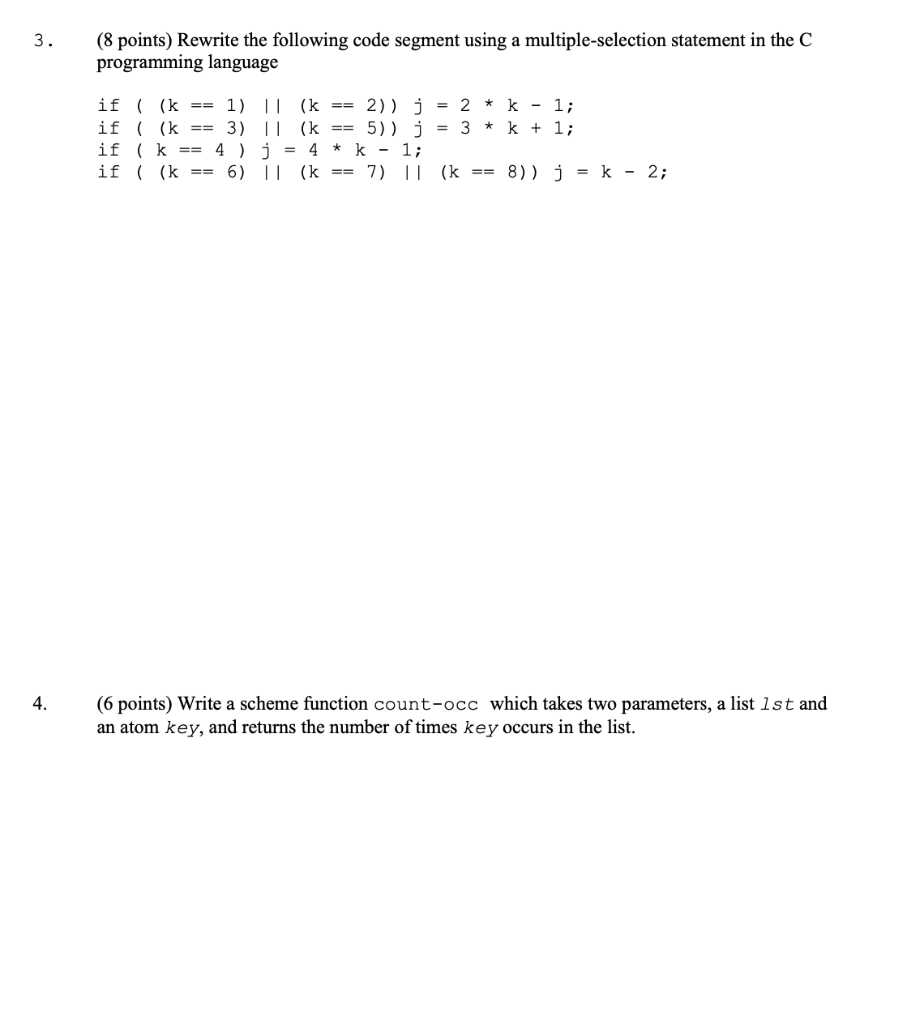 Solved 1. (12 points) Consider the following program: | Chegg.com