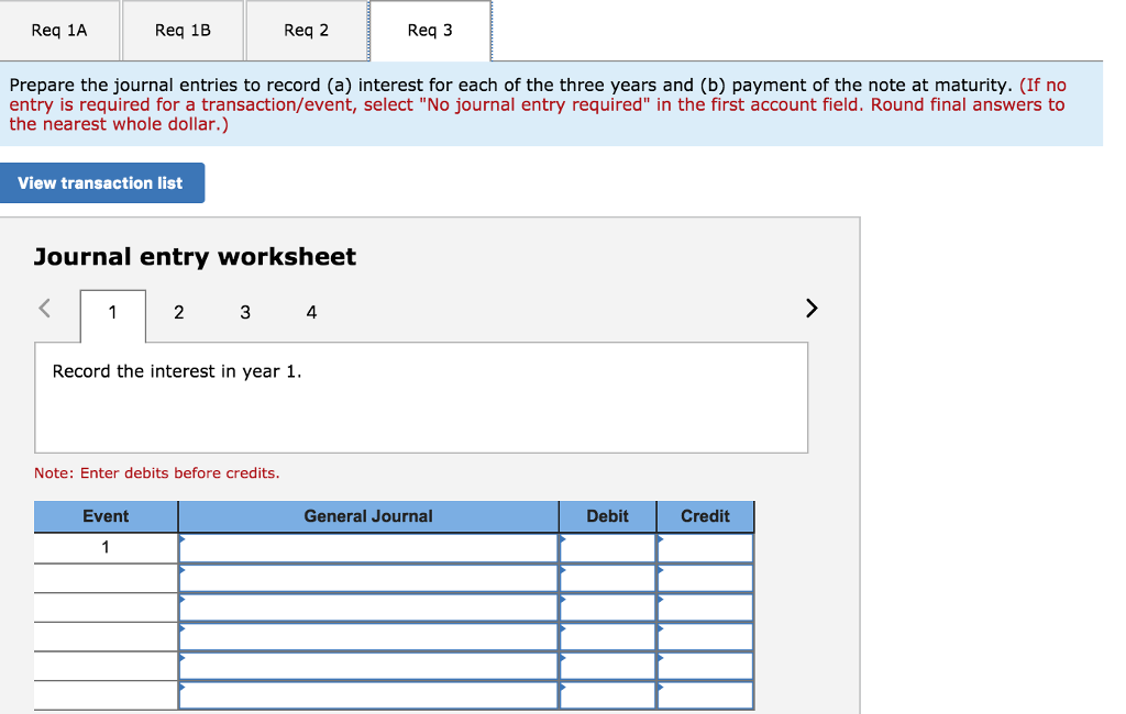 Solved Exercise 14-17 Note with unrealistic interest rate; | Chegg.com