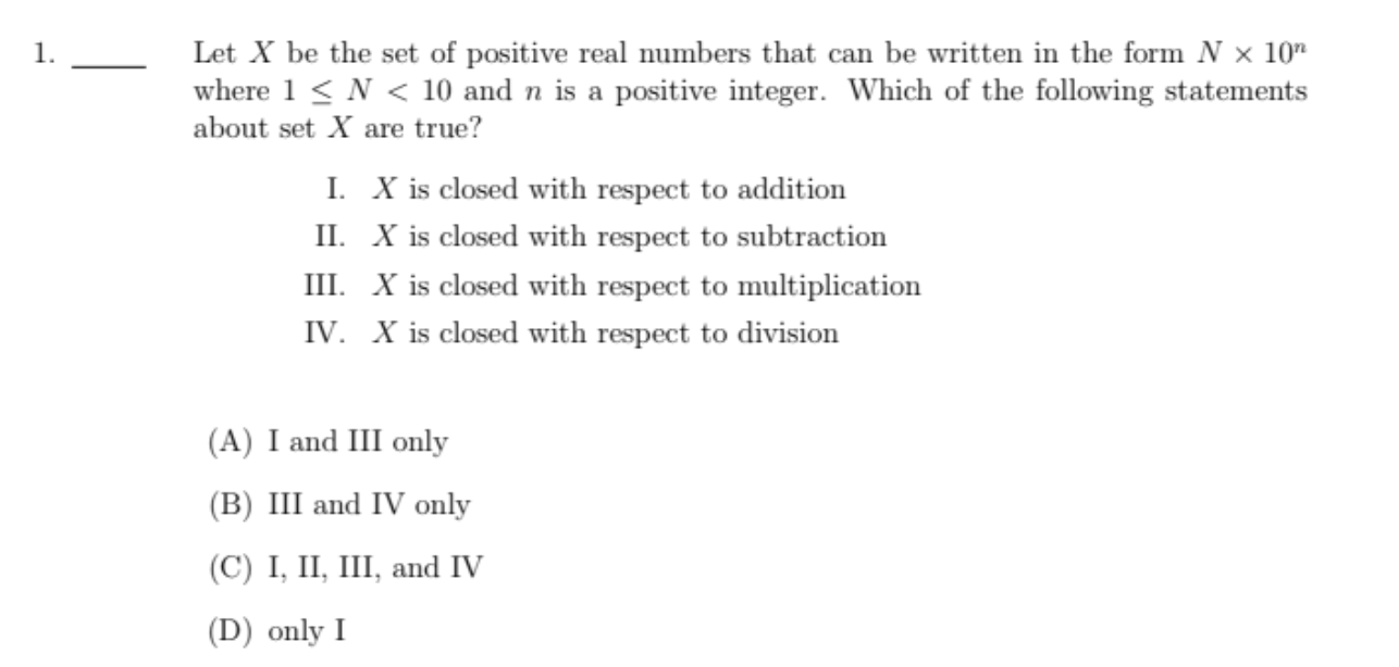 Solved 1. Let X be the set of positive real numbers that can | Chegg.com