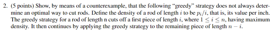 Solved 2. (5 points) Show, by means of a counterexample, | Chegg.com