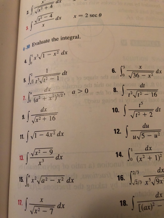Solved dx -0 Evaluate the integral. dt dx dt 10. dx dt 1x2 + | Chegg.com