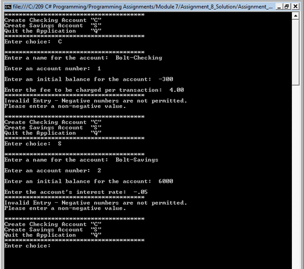 Solved C# Based on the program you created for Assignment 5, | Chegg.com