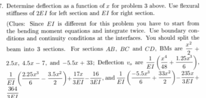 Solved Determine Deflection As A Function Of R For Problem