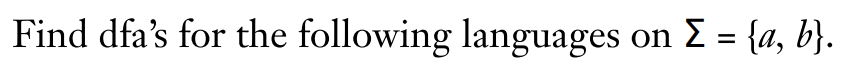 Solved Find dfa's for the following languages on | Chegg.com