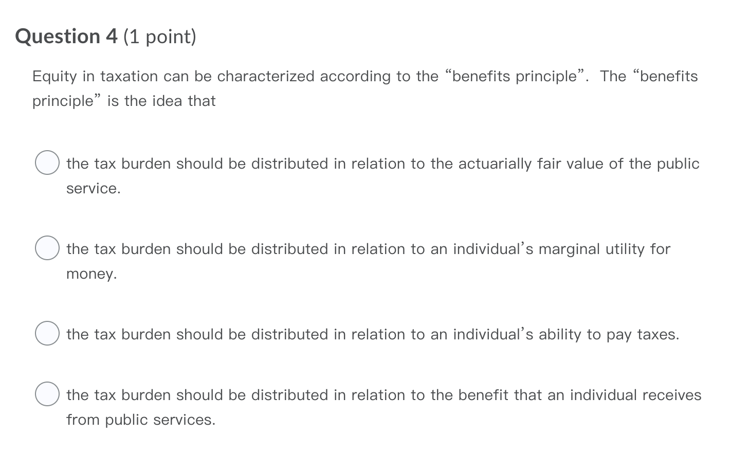 Solved Question 1 (1 point) A form of Samuelson's allocation | Chegg.com