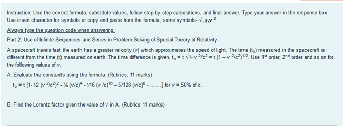 Solved Instruction: Use the correct formula, substitute | Chegg.com