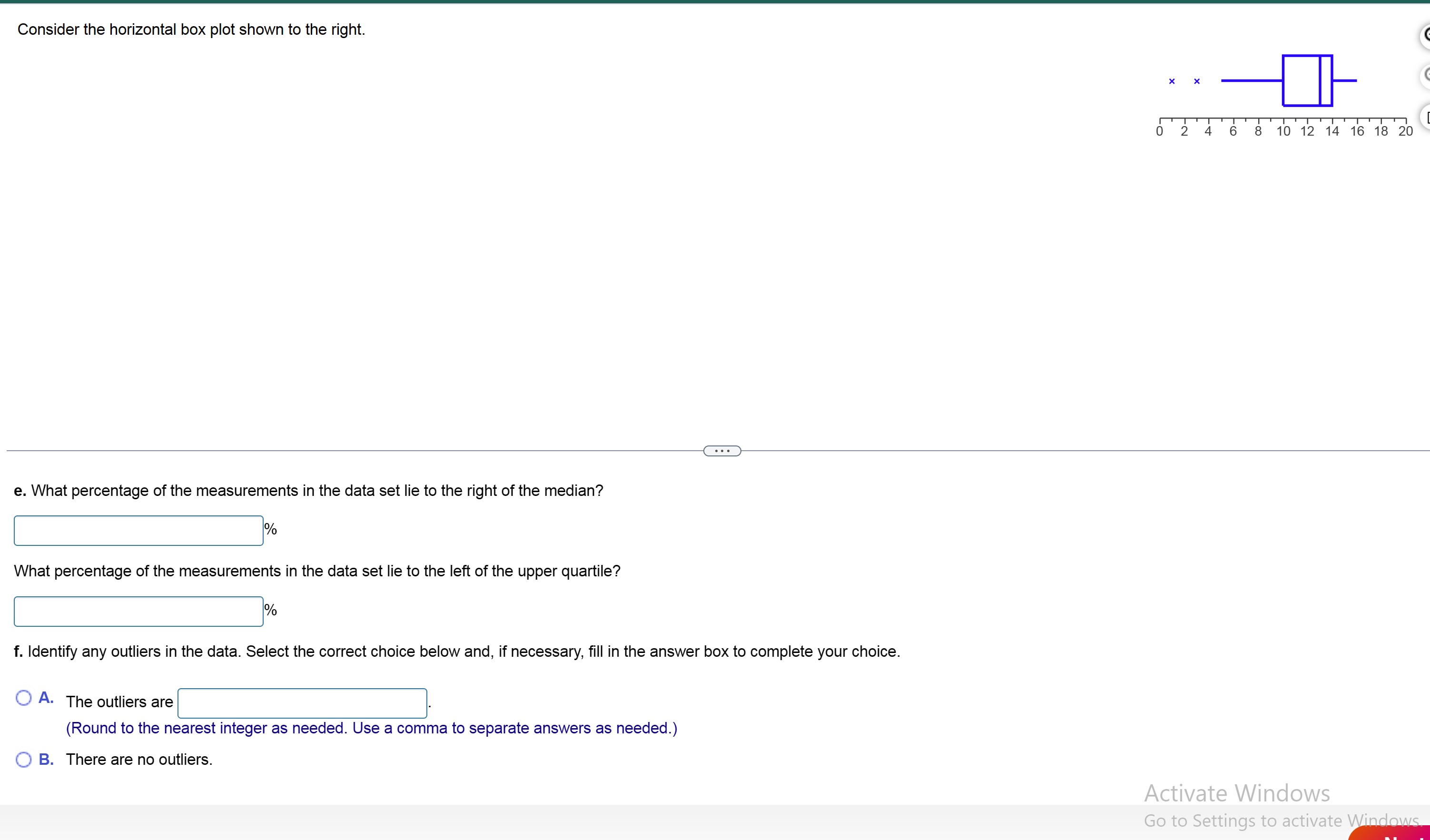 Consider the horizontal box plot shown to the | Chegg.com