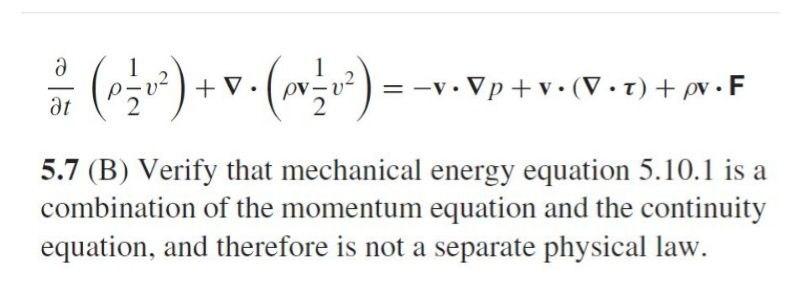 Solved a 1 )+(-)-- oveziv V V = -v. Vp+v.(V.T) + pv. F at | Chegg.com