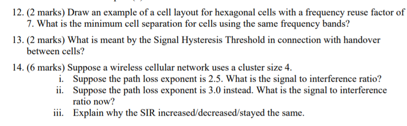 Solved 12. (2 marks) Draw an example of a cell layout for | Chegg.com