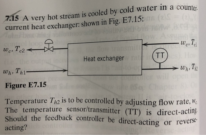 Solved 1.15 A very hot stream is cooled by cold water in a | Chegg.com