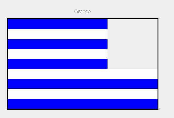 Solved Need help making greece flag HTML/CSS, currently | Chegg.com