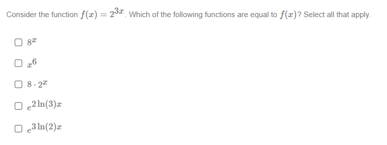 Solved Consider The Function F X 23x Which Of The