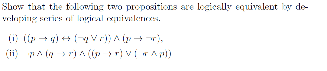Solved Show that the following two propositions are | Chegg.com