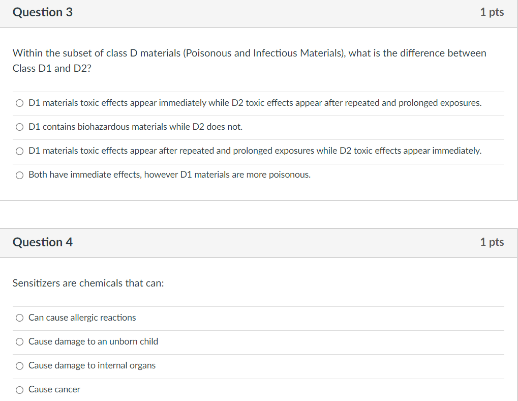 Solved Within the subset of class D materials (Poisonous and | Chegg.com