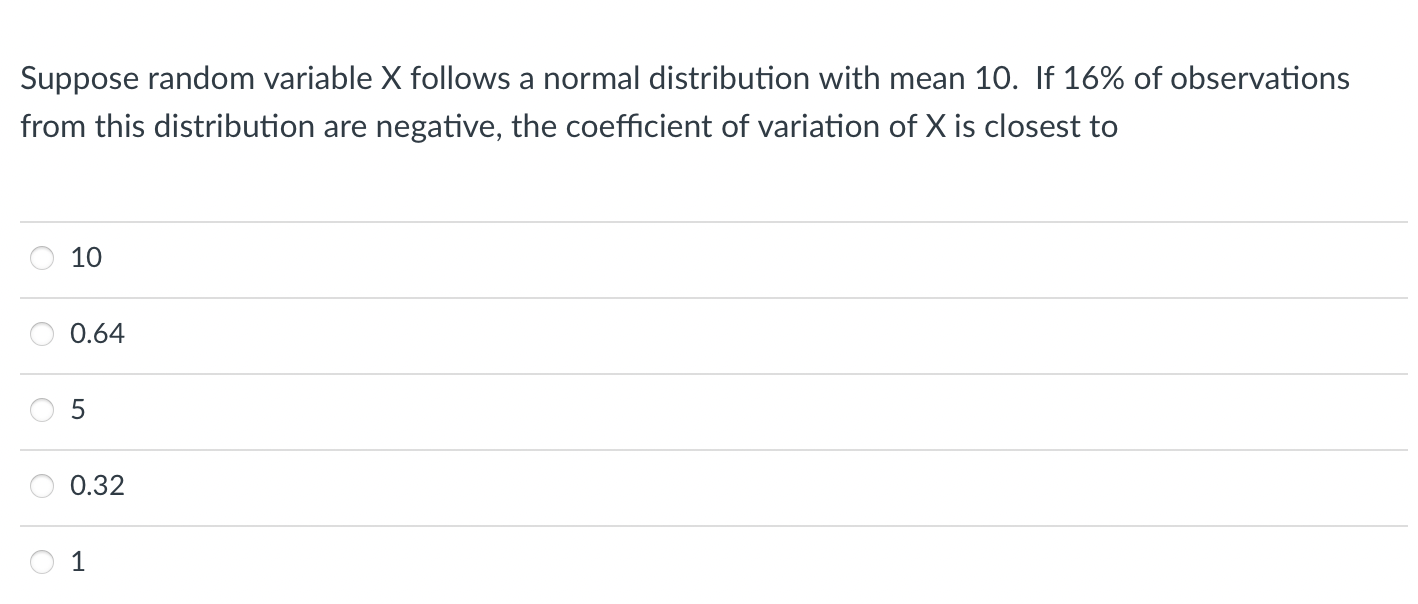 Solved Suppose Random Variable X Follows A Normal