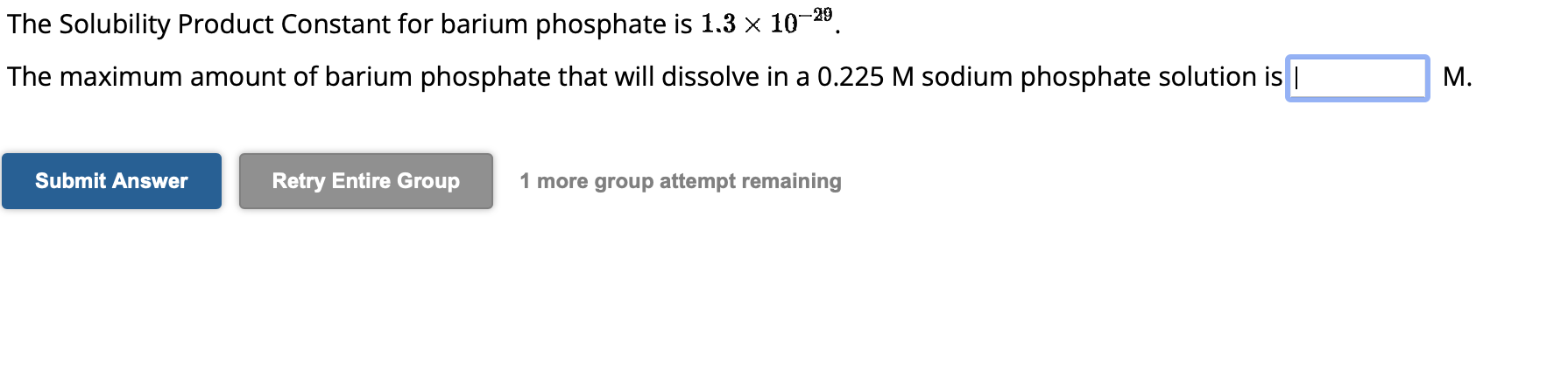 Solved The Solubility Product Constant for barium phosphate | Chegg.com
