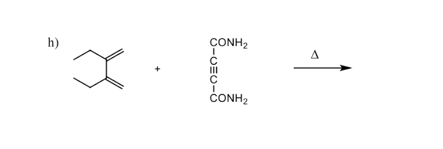 Solved h) CONH2 Δ + CONH2 | Chegg.com