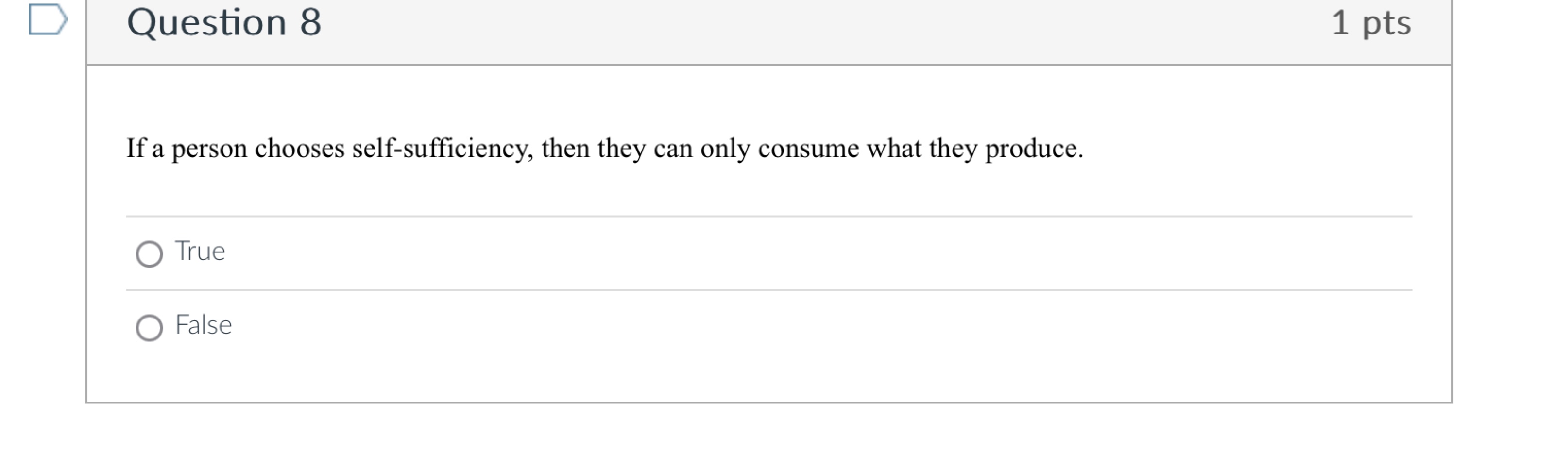 Solved Question 81 ﻿ptsIf a person chooses self-sufficiency, | Chegg.com