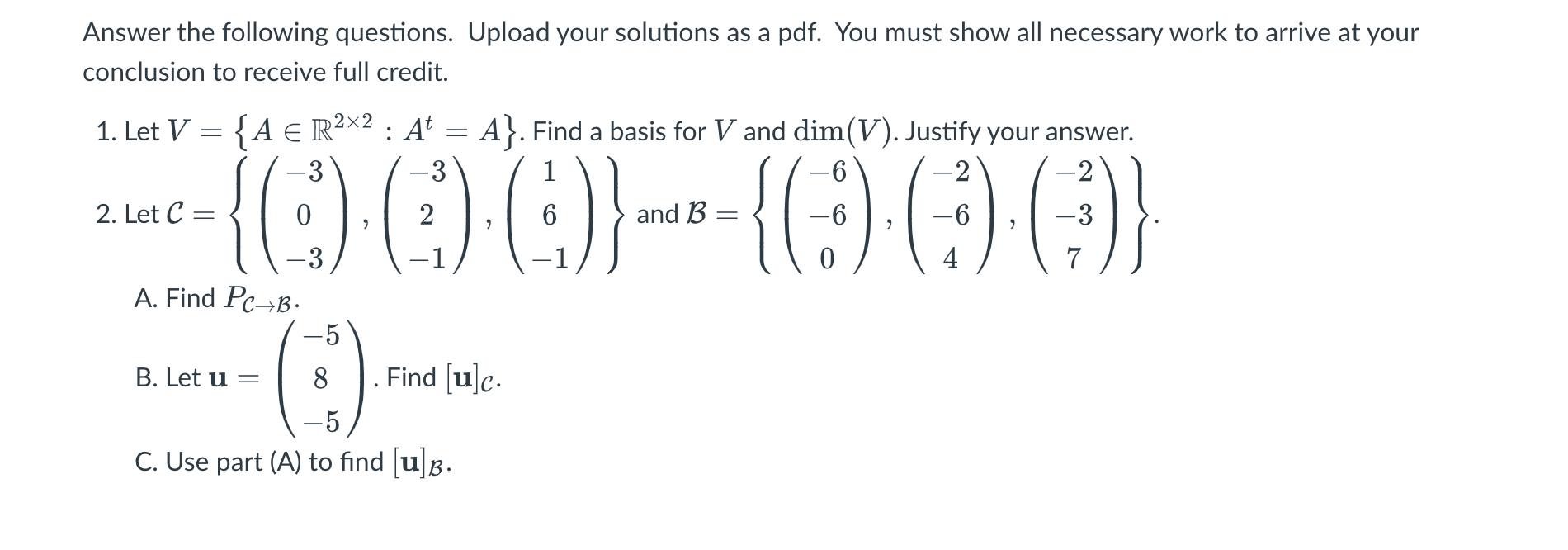 Solved Answer the following questions. Upload your solutions | Chegg.com