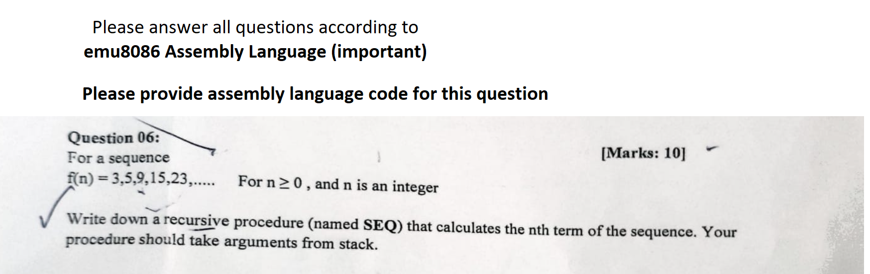 Solved Please answer all questions according to emu8086 | Chegg.com