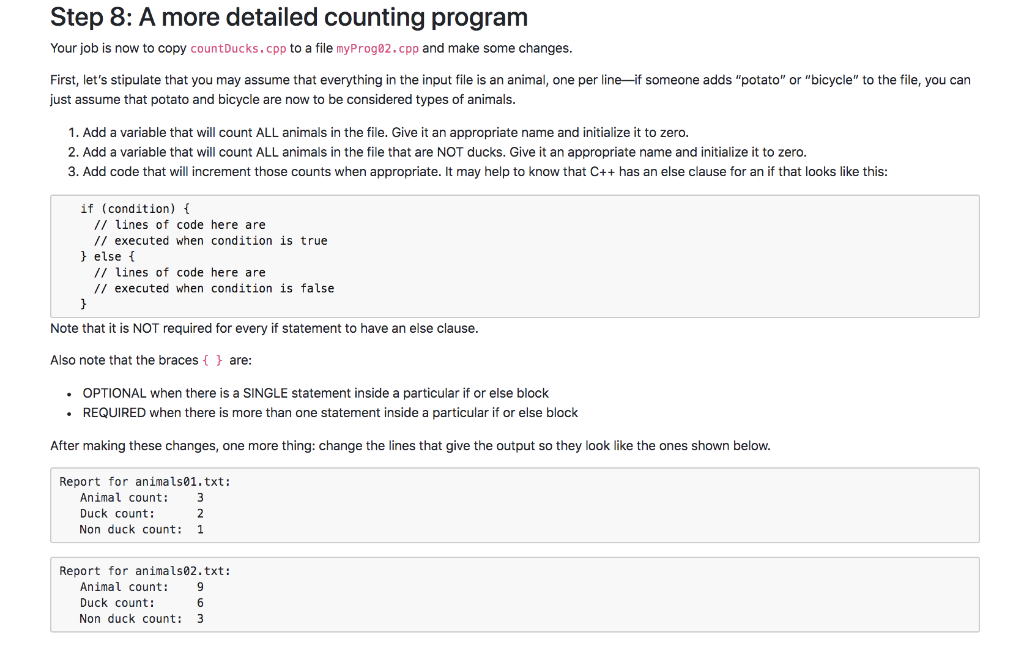 Solved Step 8: A more detailed counting program Your job is | Chegg.com