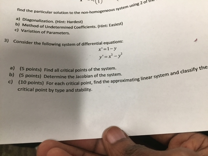 Solved Find the particular solution to the non-homogeneous | Chegg.com
