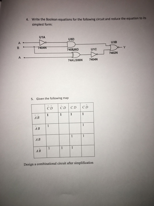 Solved Write the Boolean equations for the following circuit | Chegg.com