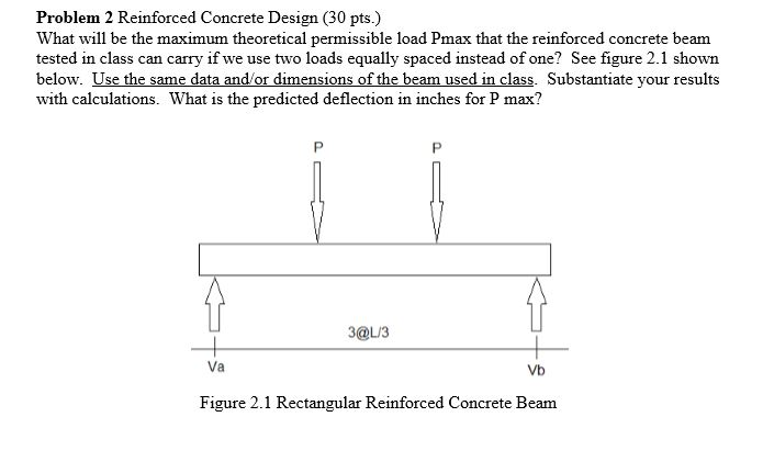 Solved Problem 2 Reinforced Concrete Design (30 pts.) What | Chegg.com