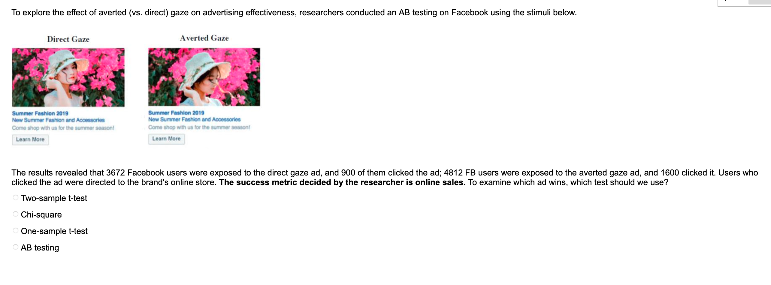 Solved Direct Gaze Averted Gaze Summer Fashion 2019 New | Chegg.com