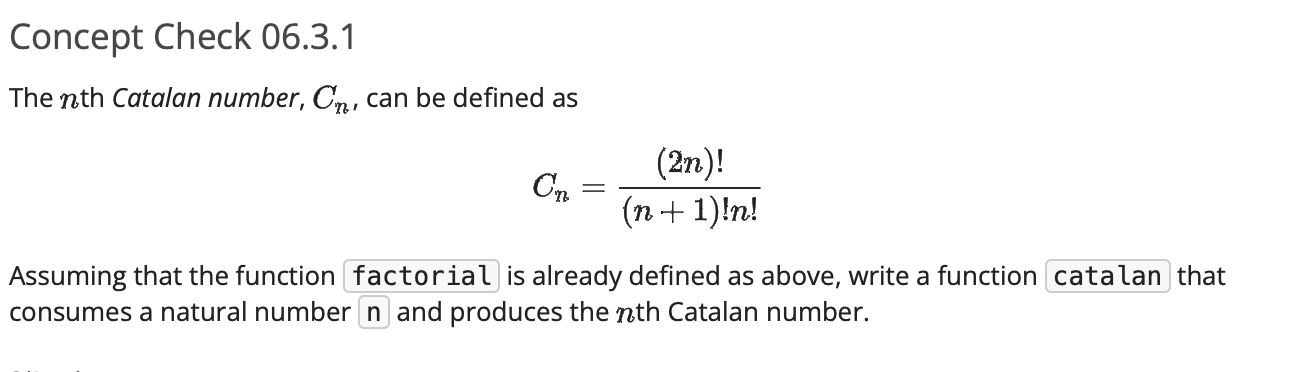 Solved The nth Catalan number, Cn, can be defined as | Chegg.com