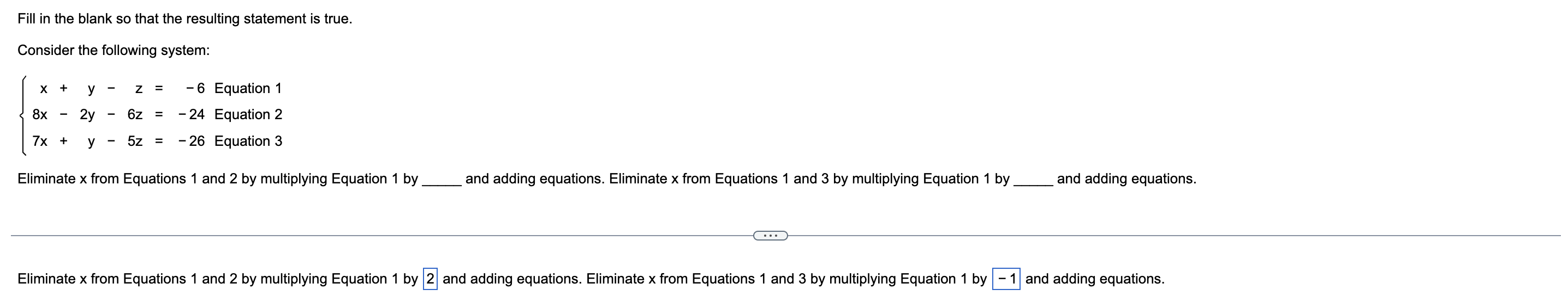 Solved Fill in the blank so that the resulting statement is | Chegg.com