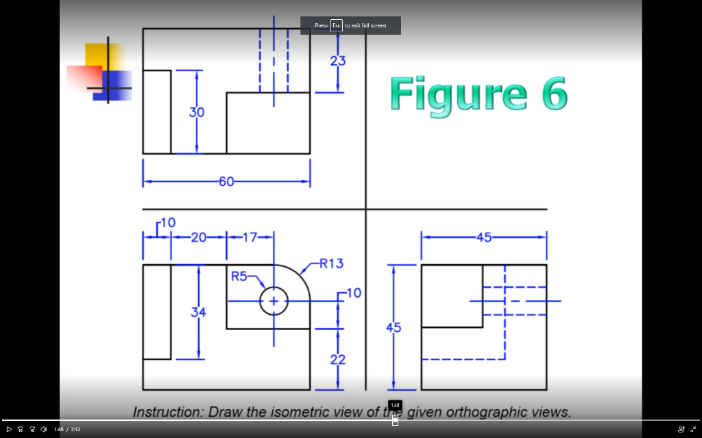 Solved Instruction: Draw the isometric view of thene given | Chegg.com